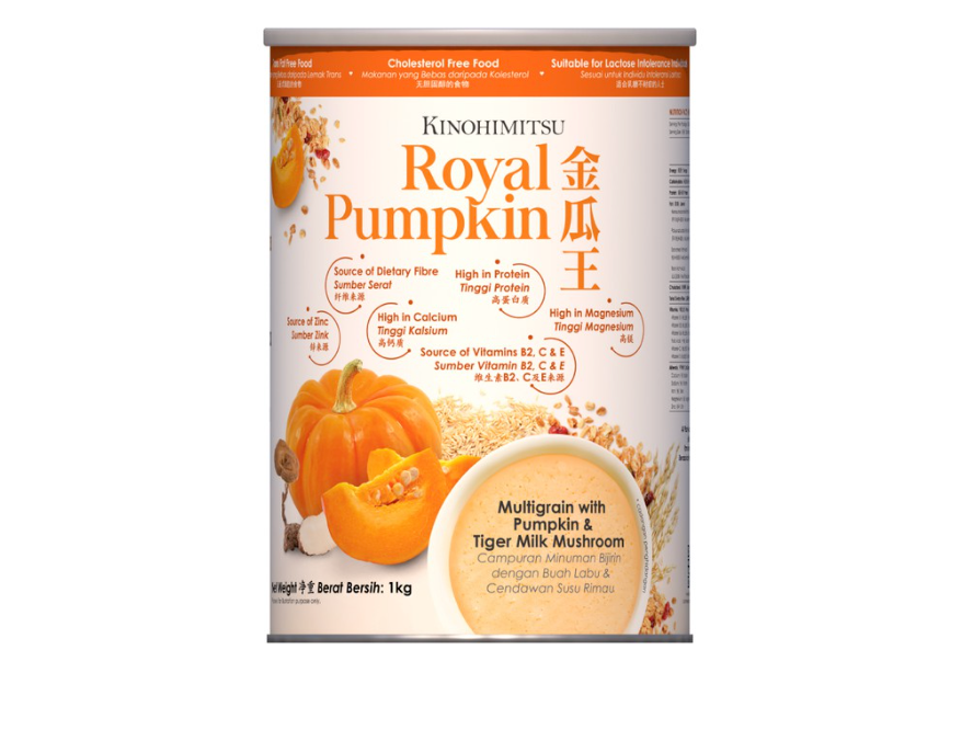 3 X KINOHIMITSU Royal Pumpkin Multigrain Tiger Milk Mushroom Drink 1kg ...