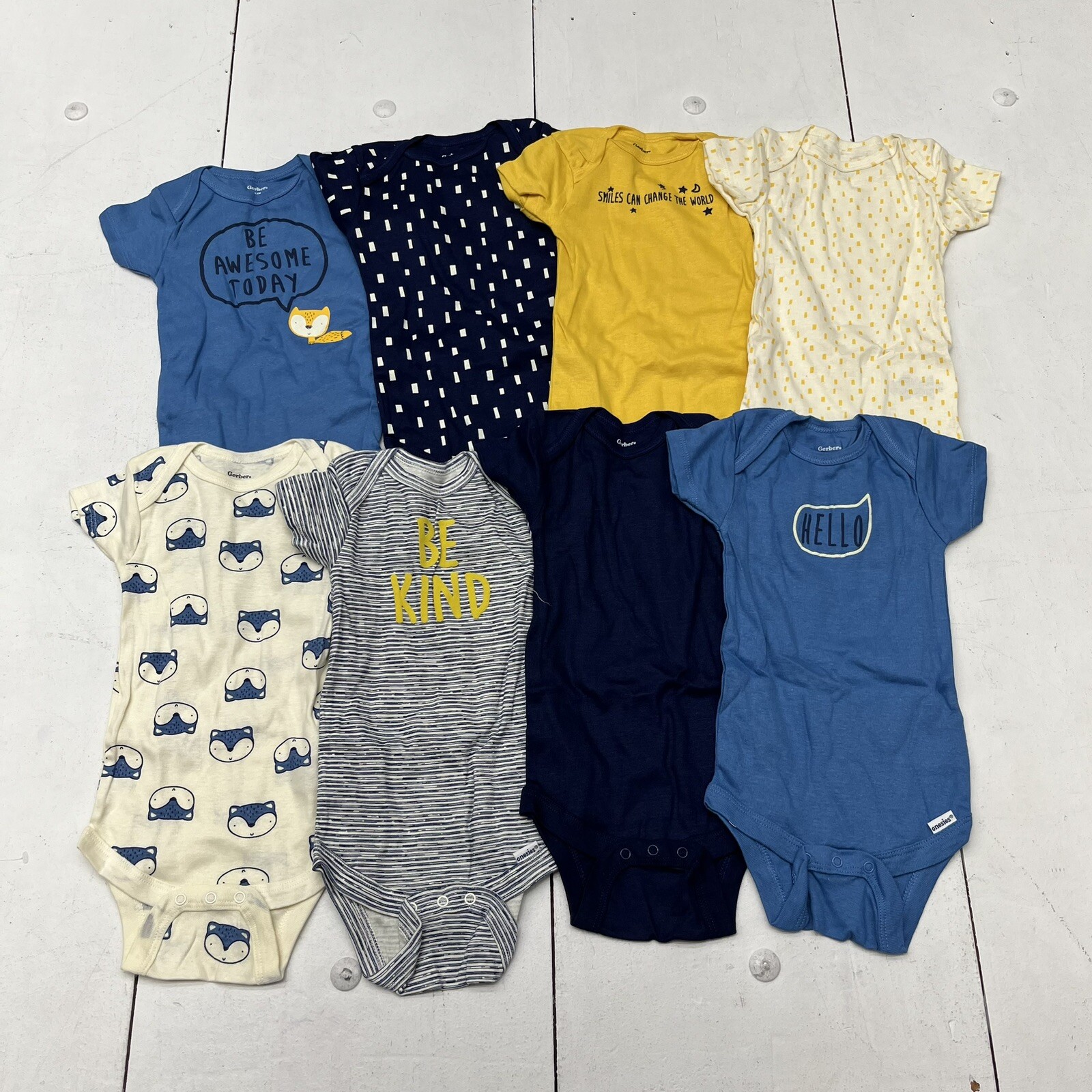 Gerber 8 Pack One Piece Baby Size 3-6M NEW | eBay