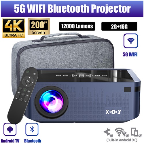 5G 4K Projector Smart HD LED WiFi Bluetooth Android Office Home Theater HDMI USB | eBay
