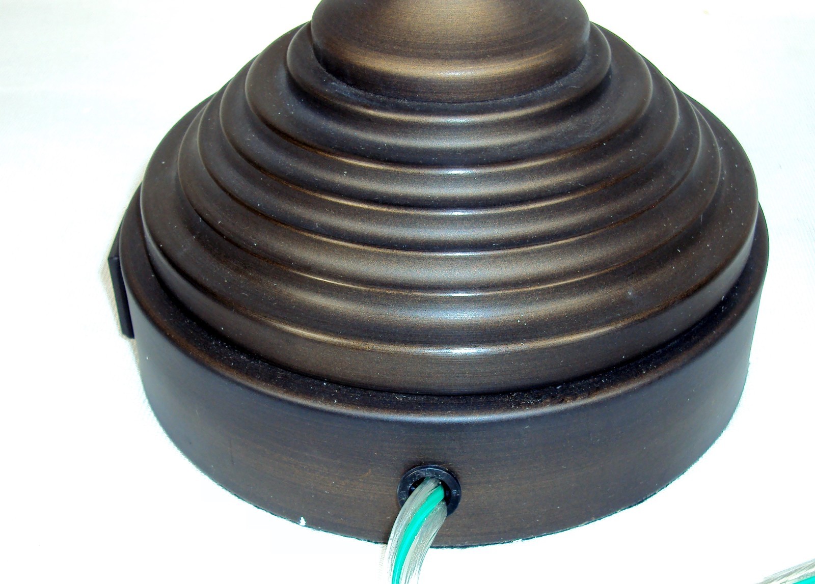 Table/Desk Lamp ~ Twin Bulbs, Power Outlet ~ Turned Wood Styling ...