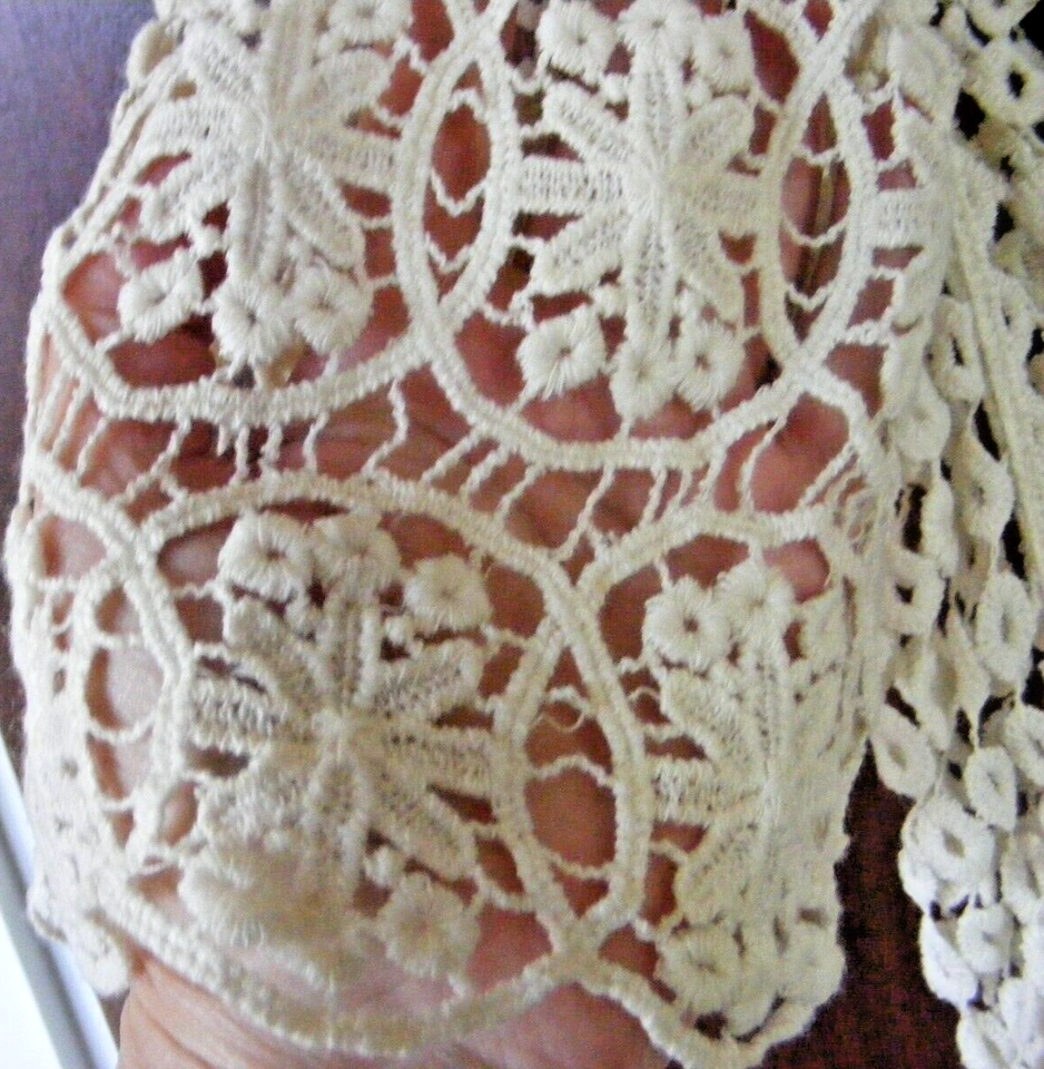 BNWT Solitaire by Ravi Khosla cream crochet open work dress cover -up ...