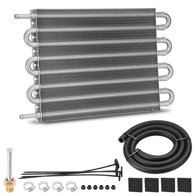 8 Rows Universal Aluminum Remote Transmission Oil Cooler Radiator ...