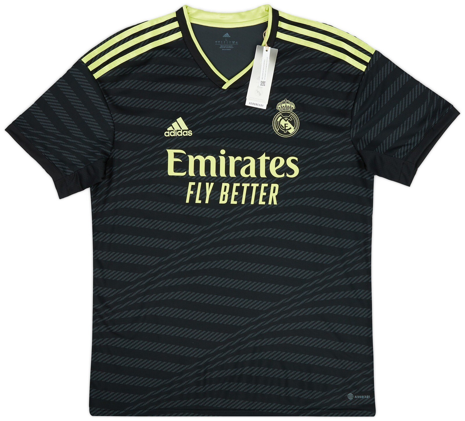 Real Madrid Third Football Shirt Blk 2022/2023 Jersey HI1656 Adidas ...