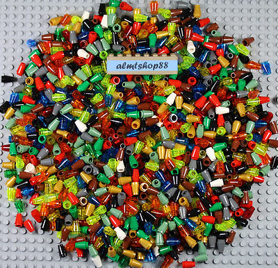 LEGO - 1x1 Round Cone Bricks Assorted Color Lot - Plate Small Pieces ...