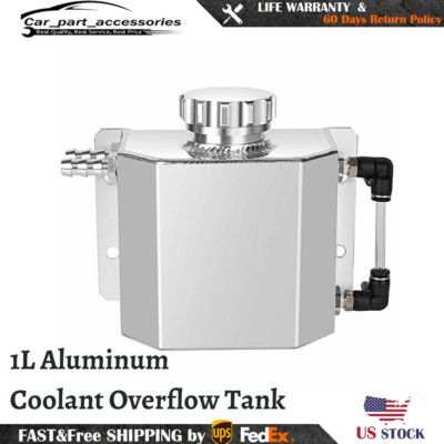Universal 1L Aluminum Coolant Radiator Overflow Recovery Water Tank ...