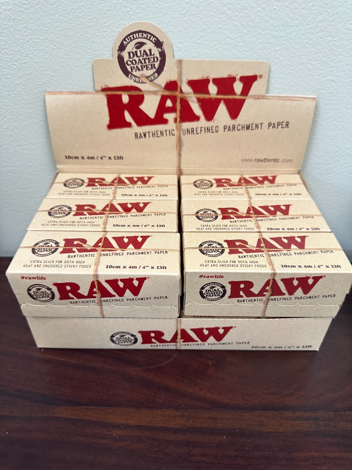 RAW Unrefined Parchment Paper Roll 100mm x 4m / 4" x 13ft~FULL BOX~12 ...