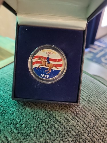 1999 Delaware - Colorized - Kennedy Half Dollar - Statehood - 50 Cent ...