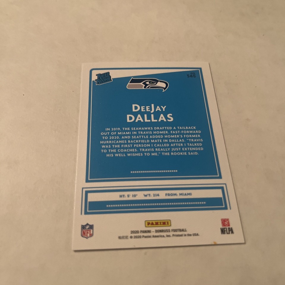 2020 Donruss DeeJay Dallas Seattle Seahawks Rated Rookie CANVAS Free ...