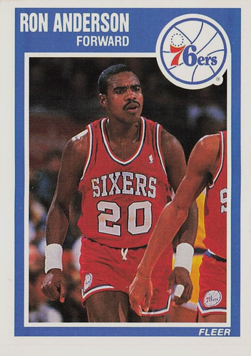 Ron Anderson 1989-90 Fleer #112 RC Philadelphia 76ers | eBay