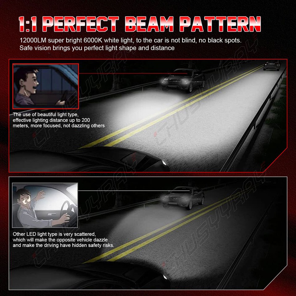 For Toyota Camry 2007-2014 Led Combo Bulbs Headlight High Low Beam 9005 ...