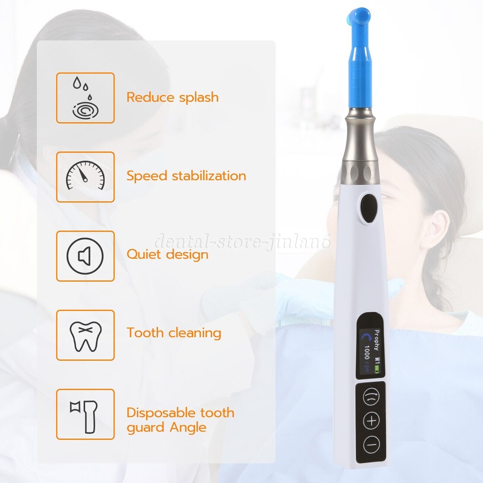 1-10 Dental Electric Cordless Hygiene Prophy Handpiece 360° Swivel 4:1 ...