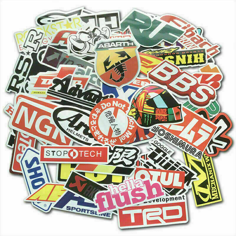 Lot Set of 100 Automotive Racing Decals Stickers Stock Car Drag Nascar ...
