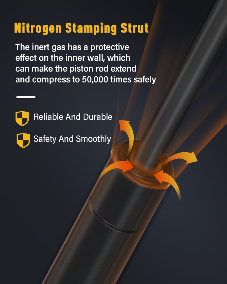 2* Rear Trunk Lift support Gas Shocks Struts Fits 2008-2018 Mitsubishi ...