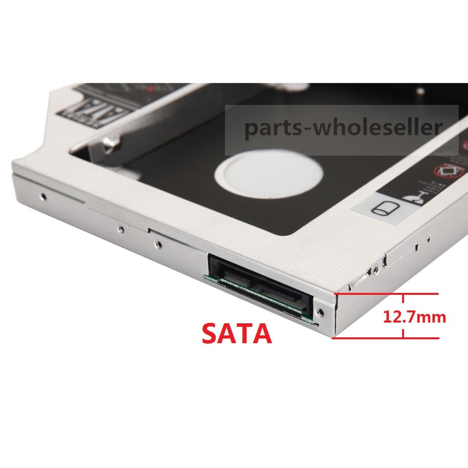 SATA 2nd HDD SSD Hard Drive Caddy for 12.7mm Universal CD / DVD-ROM ...