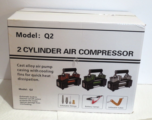 MODEL: Q2 2 CYLINDER AIR COMPRESSOR CAST ALLOY AIR PUMP NEW | eBay