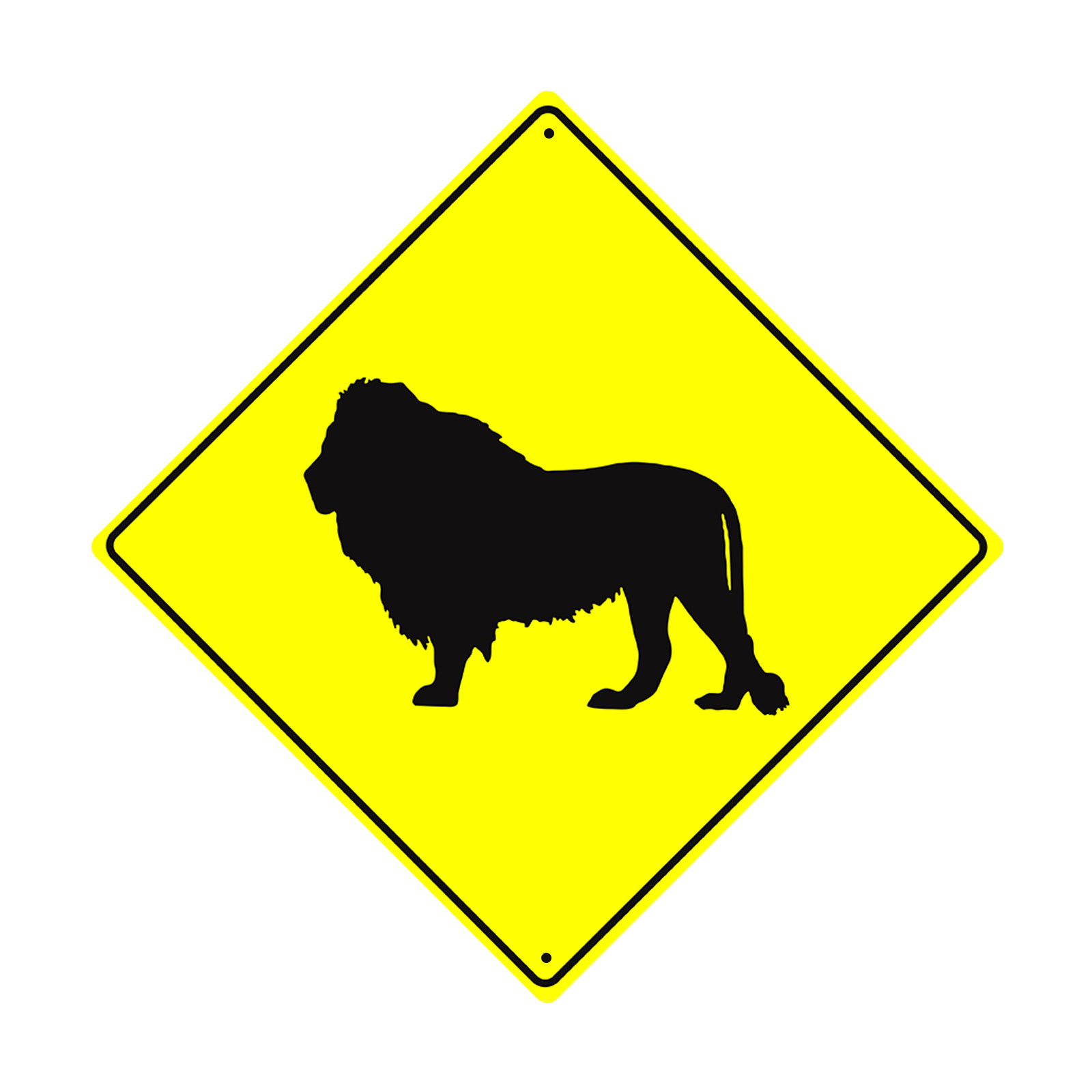 Lion Crossing Standing Daring Symbol Xing Road Novelty Aluminum Metal ...