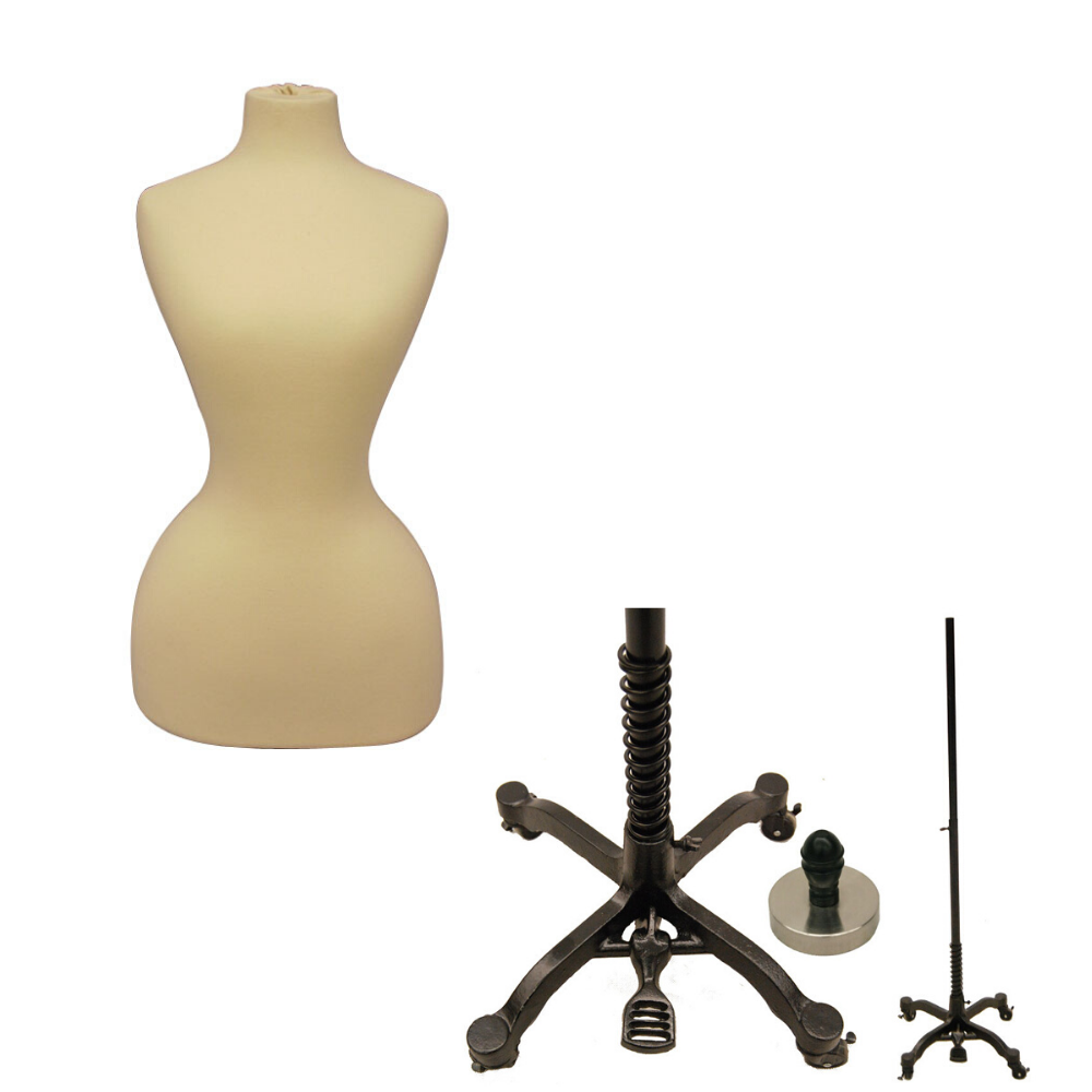 Wasp Waist Adult Female Dress Form Foam Mannequin Torso with Black ...