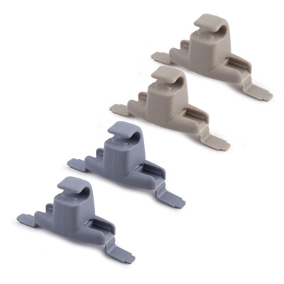 2pcs Beige/Grey Sun Visor Clip Fit For BMW E46 320i 323i 325i 328i 330i ...