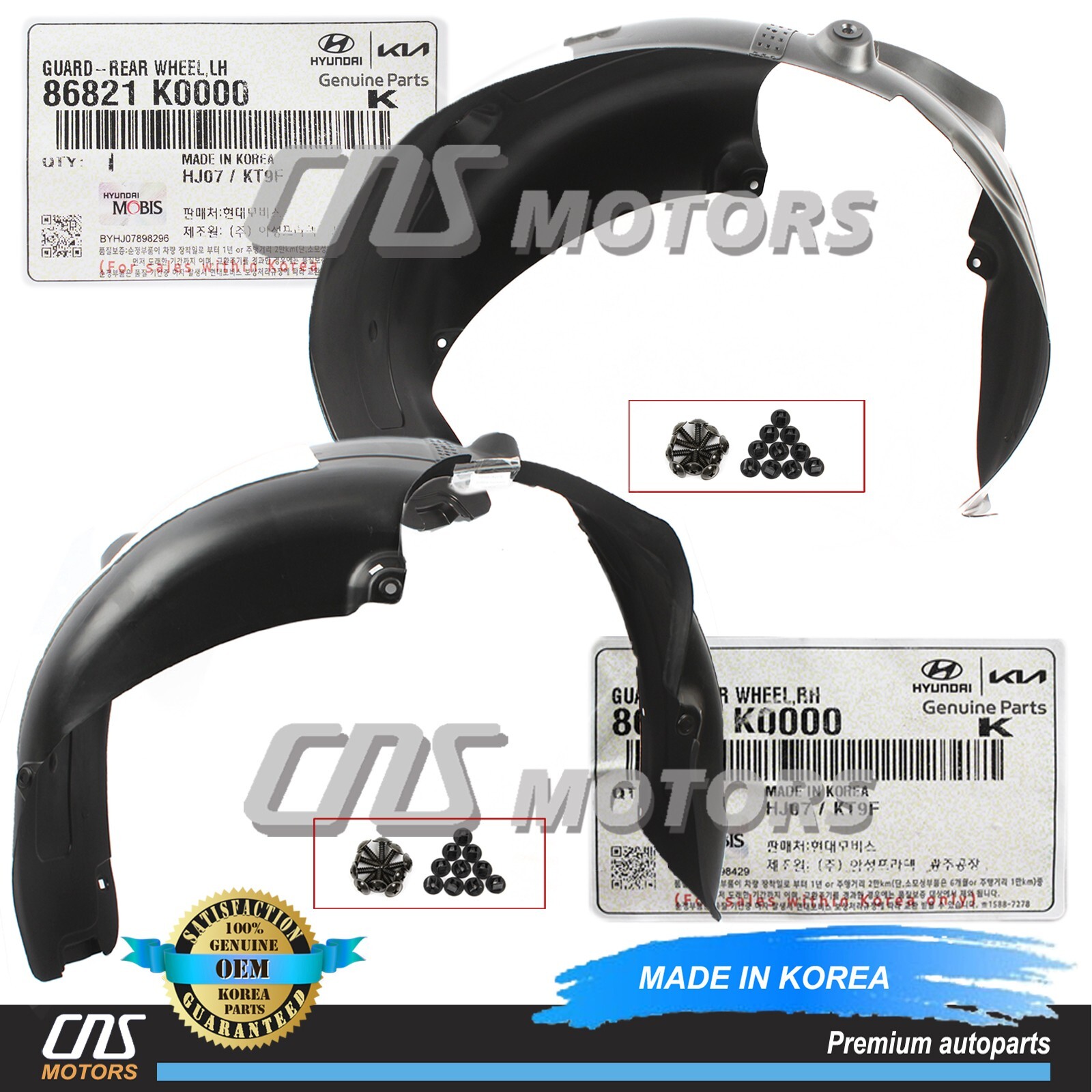 ⭐GENUINE⭐ Rear Fender Liners LEFT & RIGHT for 2020-2022 Kia Soul ...