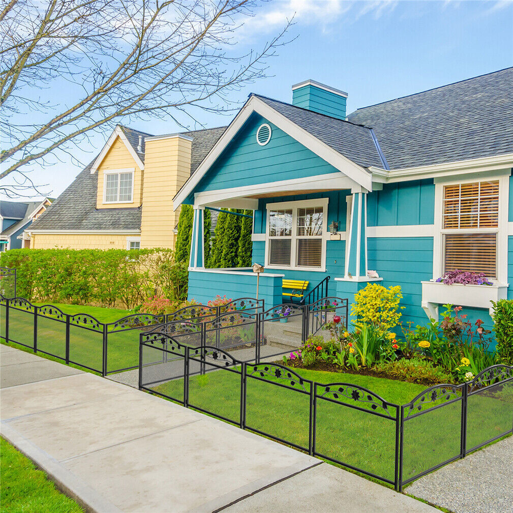 5pcs Metal Garden Fence Decorative Fencing Panel Outdoor Garden Entry ...