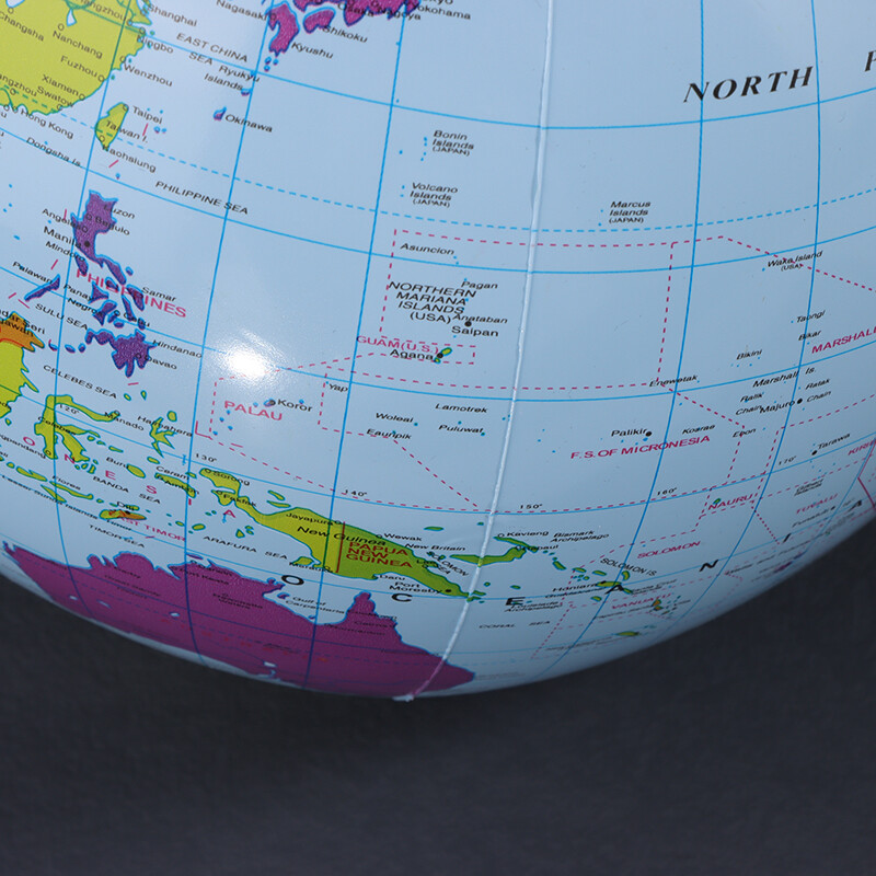 16" 40cm Inflatable World Geography Earth Map Ball Beach Ball ...