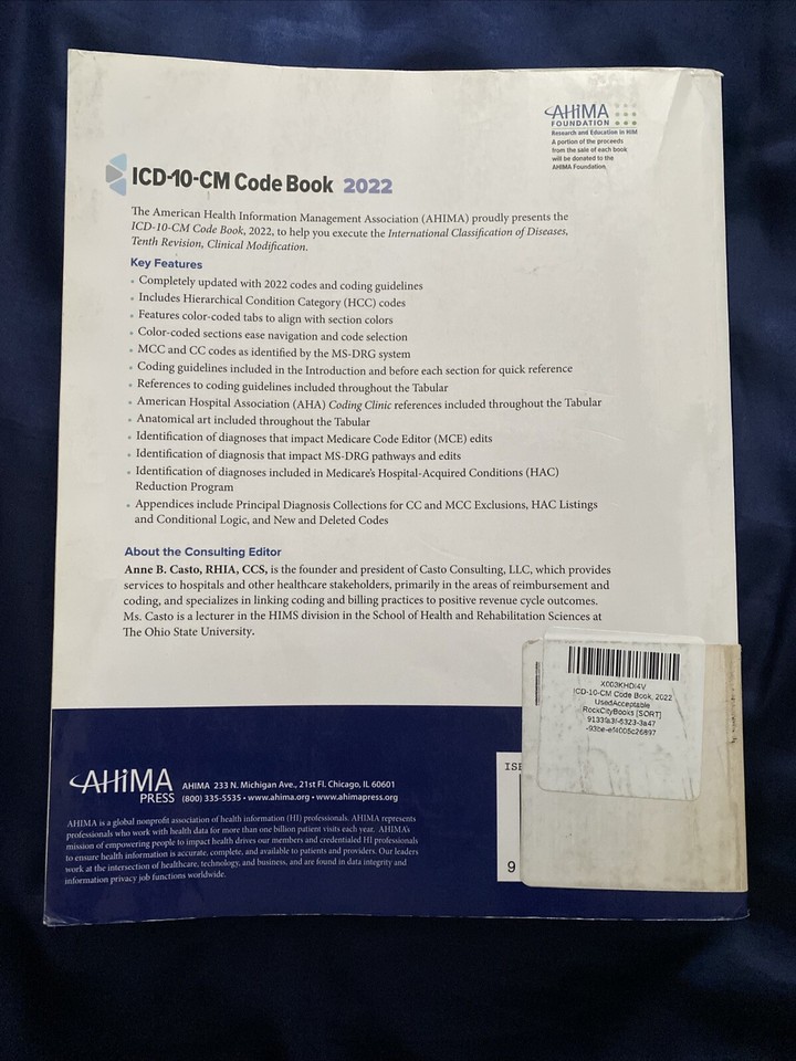 ICD- 10- CM Code Book 2022 Edition | eBay