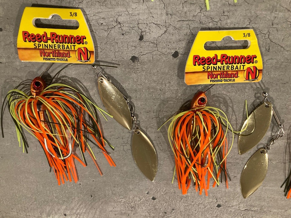 Lot of 38 Northland Reed Runner Spinnerbaits Color Mix Sizes 1/2 & 3/8 ...