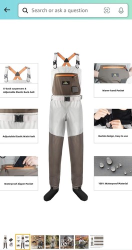 Drycode Flyfishing Waders Chest Large Stocking Foot Waterproof Fishing Hunting | eBay