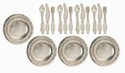 Miniature Pewter DINING Place Settings for 4 for FAIRY GARDEN or ...
