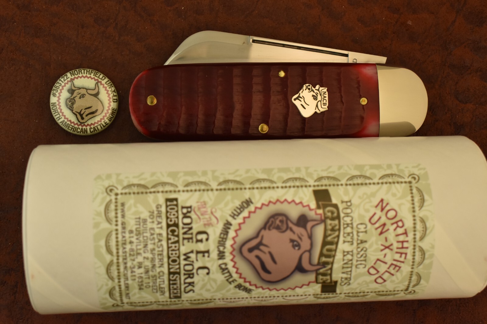 GREAT EASTERN NORTHFIELD RED BONE ELEPHANT TOENAIL CLIPPER KNIFE 363122 ...