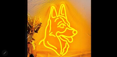 GERMAN SHEPHERD DOG Neon Sign LED for Room Wall Bedroom Decor 26 x 40cm ...