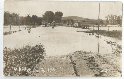 Ada, KS Kansas 1908 RPPC Postcard, Bridge Flood Scene by Hallock | eBay