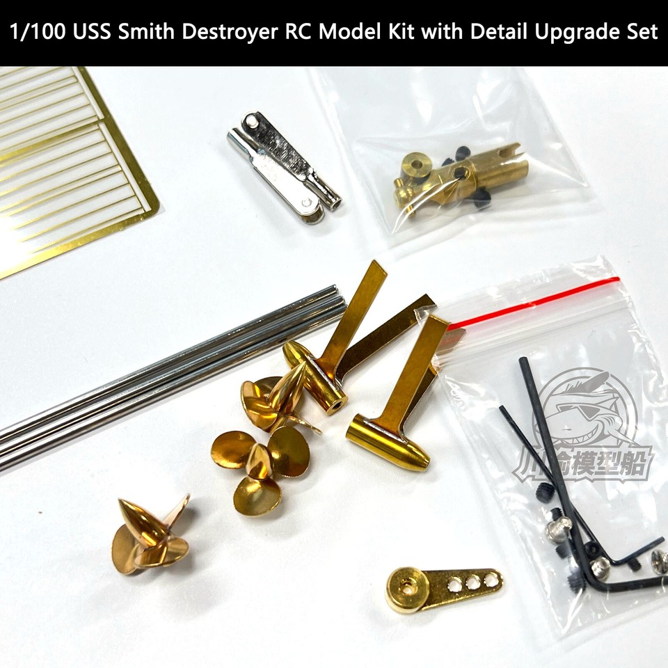 1/100 Scale USS Smith DD-17 Destroyer Assembly Model Kit w/RC Detail-up ...