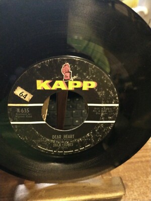Jack Jones ‎– Dear Heart / Emily, Kapp K-635 45rpm,cleaned & tested vg ...
