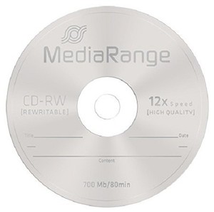 10 MediaRange CD-RW 1x - 12x rewritable blank discs CD RW High Ultra ...