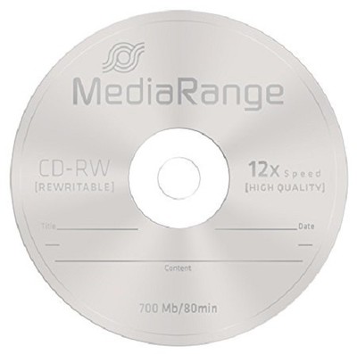 10 MediaRange CD-RW 1x - 12x rewritable blank discs CD RW High Ultra ...