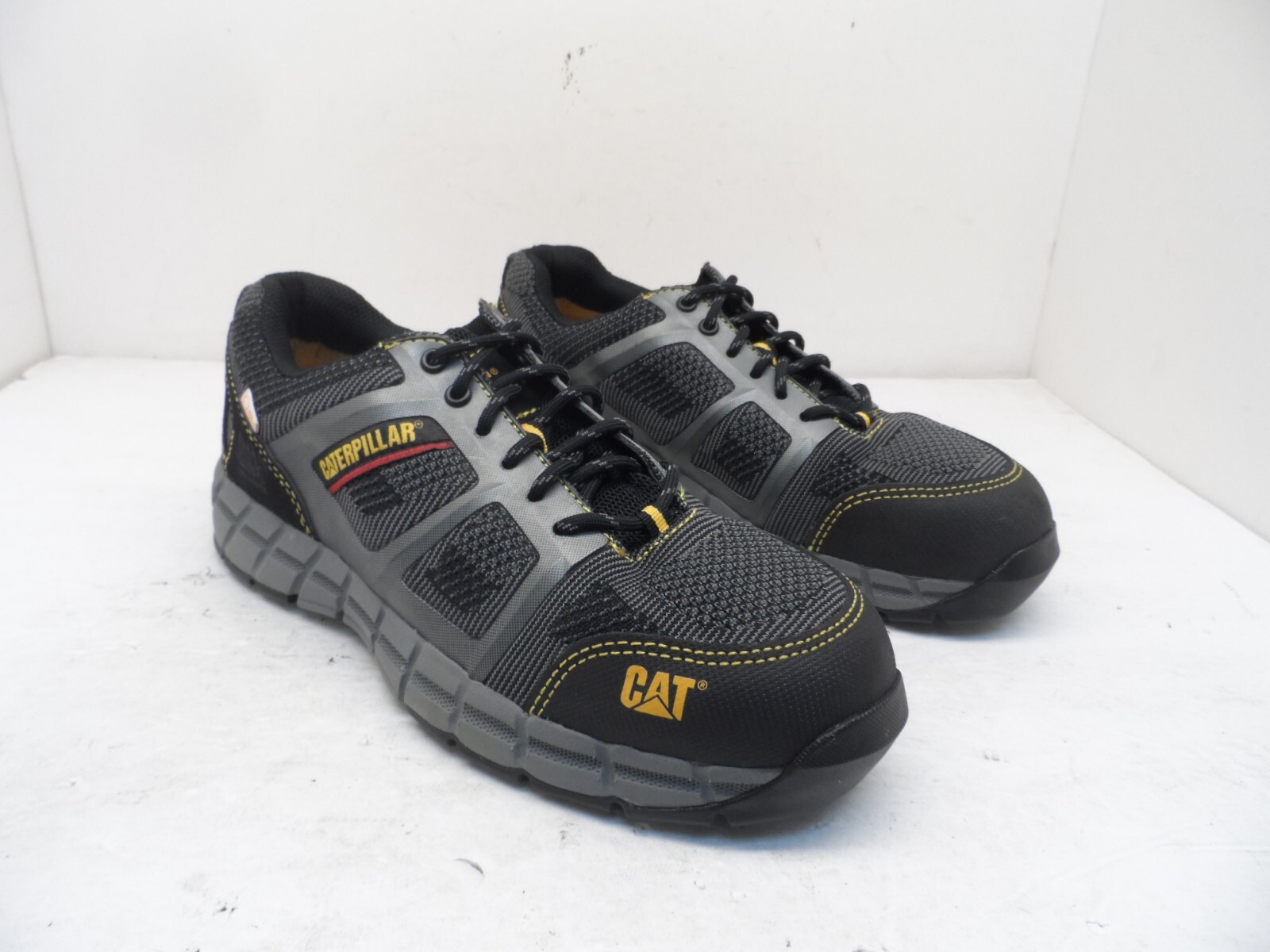 Caterpillar Men's Tuffnet Ease-Knit Comp. Toe Athletic Work Shoes Grey ...
