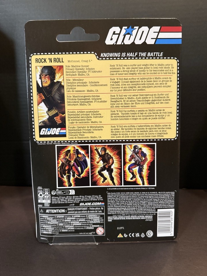 G I Joe Classified Series Retro Cardback Craig “Rock ’N Roll” McConnel ...