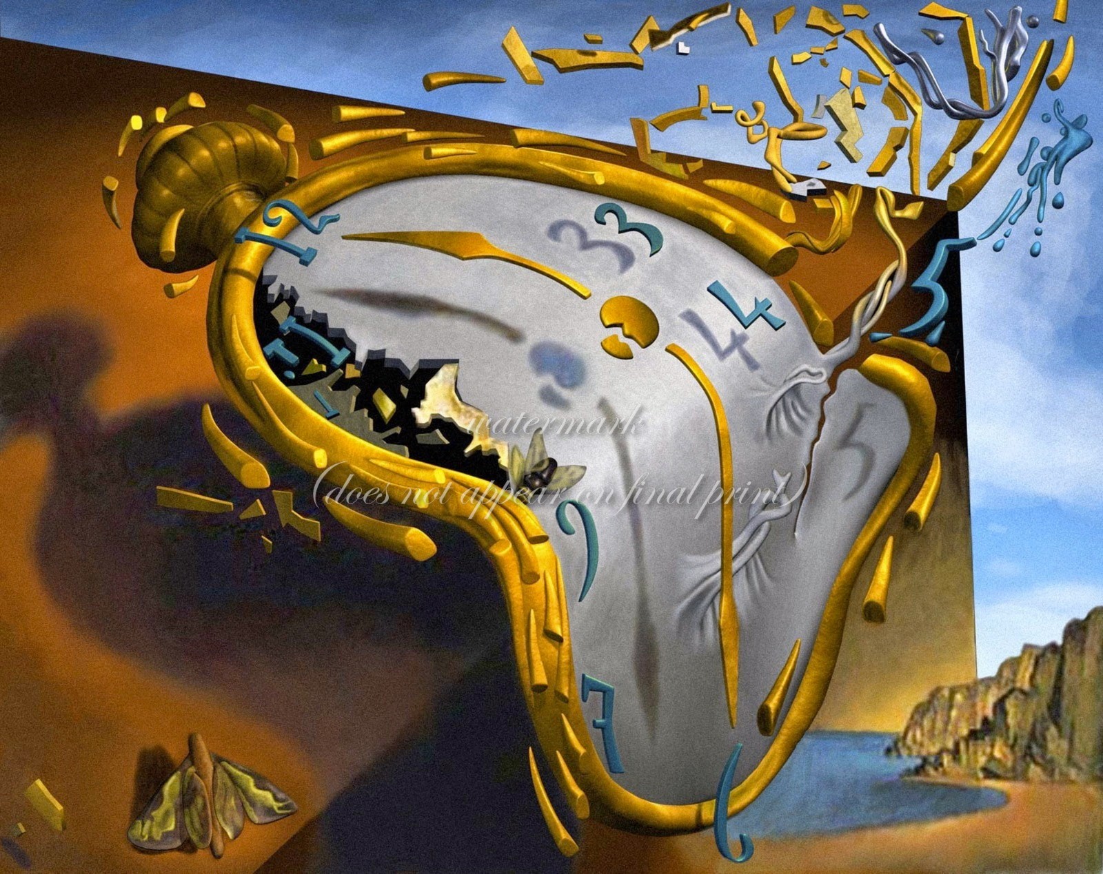 Salvador Dali Exploding Clock