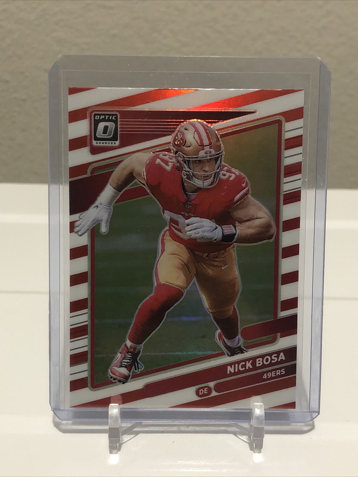 2021 Optic NFL Nick Bosa #193 freedom candy cane case hit SP San ...