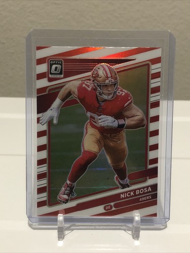 2021 Optic NFL Nick Bosa #193 freedom candy cane case hit SP San ...