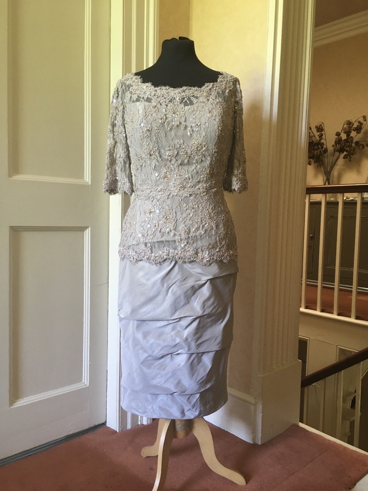 Ian Stuart ISL 456 Warm Gray Mother Of The Bride Dress - size 12 ...