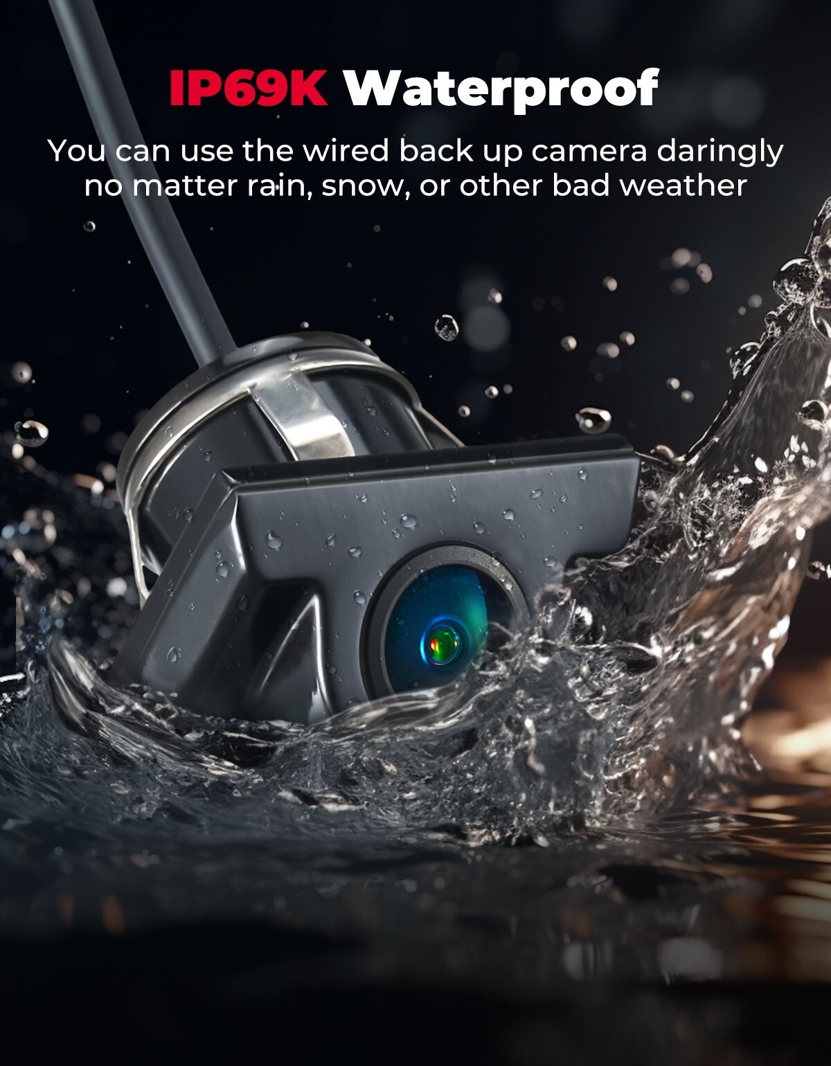 #99994-1725 UTV Rear Camera Kit 170 Degrees for KAWASAKI TERYX KRX 1000 ...