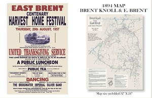 Brent Knoll & East Brent Somerset - Full Size Vintage Map c1894 - High ...