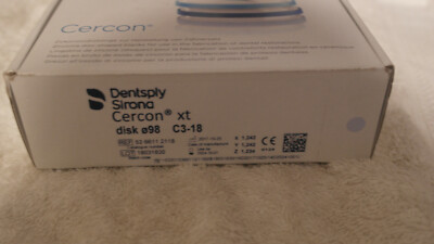 Dentsply Sirona Cercon HT C3-18 DISK 98 (CZ) | eBay