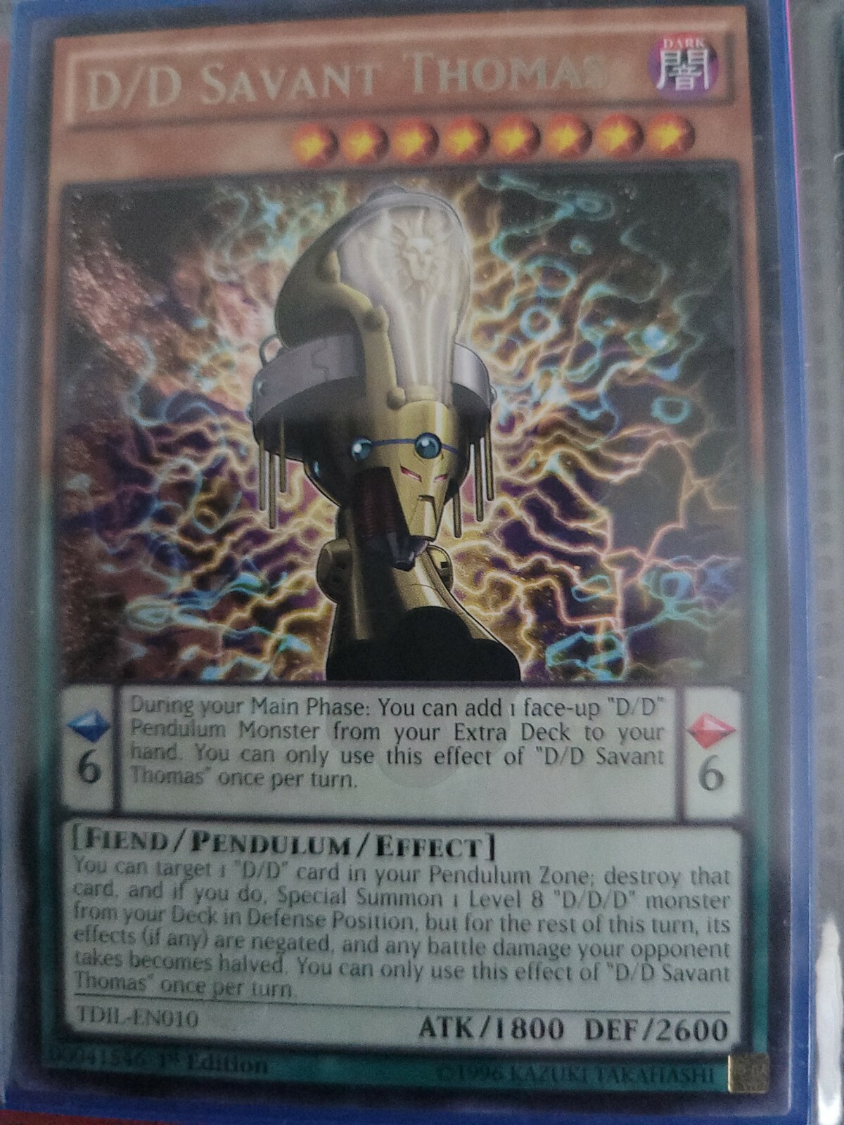Yu-Gi-Oh! TCG D/D Savant Thomas The Dark Illusion TDIL-EN010 1st ...