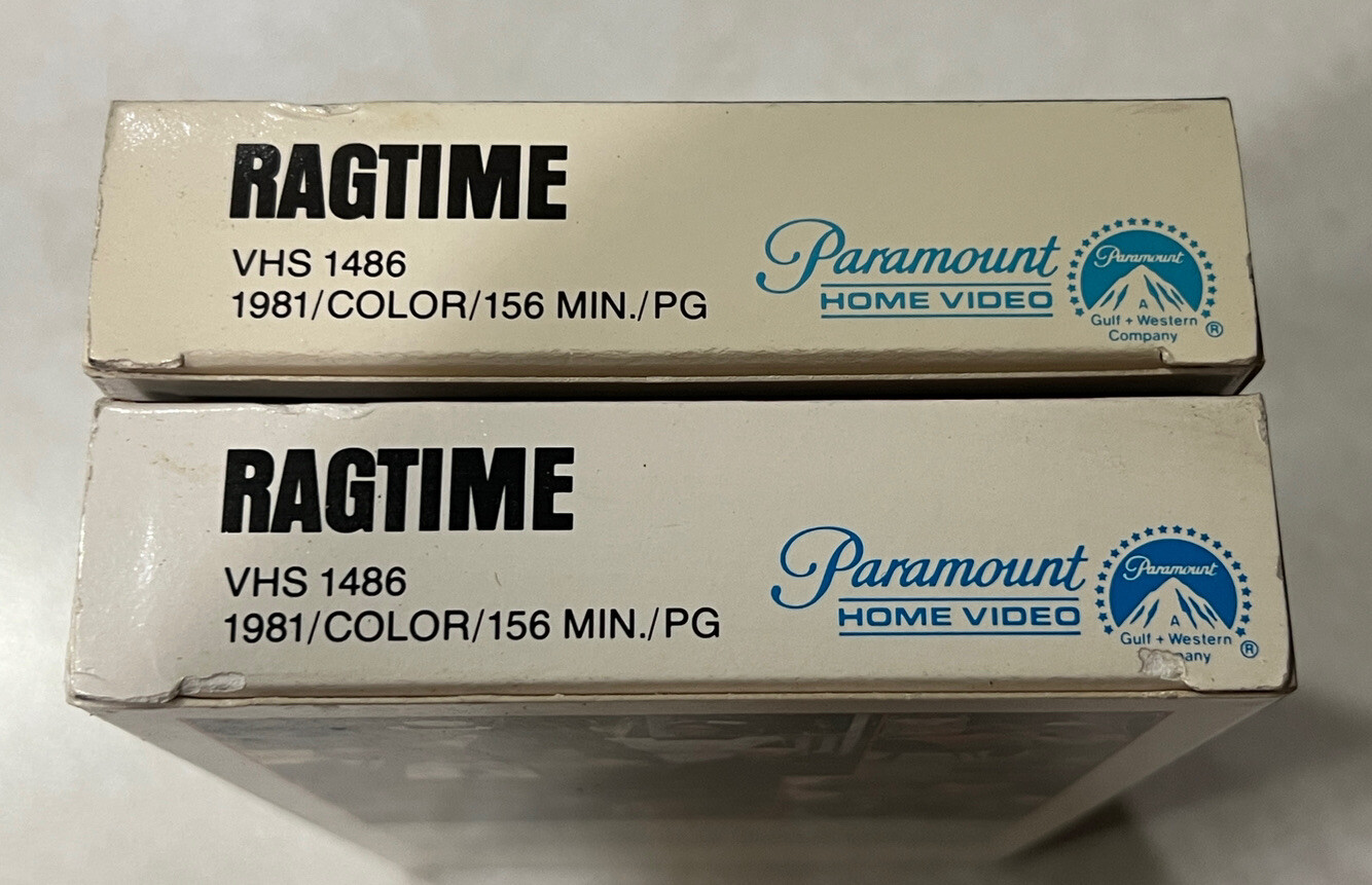 Ragtime (1981) VHS 2 Tape Early Release W/ 2 Separate Boxes -Tested ...