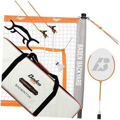 Champions Portable Badminton Set Regulation Net, 4 Racquets, 3 ...