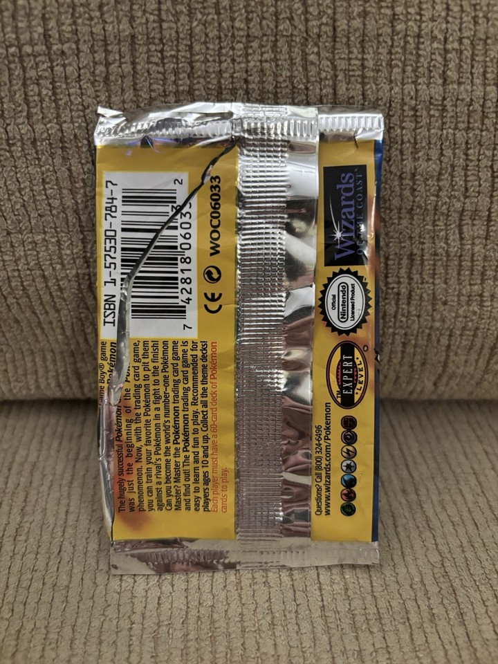 Base Set Unlimited 1999 Booster Pack Charizard EMPTY WOTC Pokémon NO ...