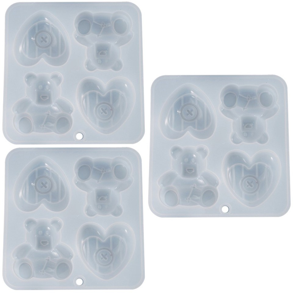 Animal Transparent Silicone Epoxy Molds Bear Mould Animal Form Decor ...